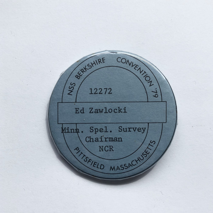 1979 NSS Convention Attendee Button Pin Name Badge