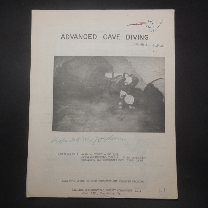 Advanced Cave Diving, 1971
