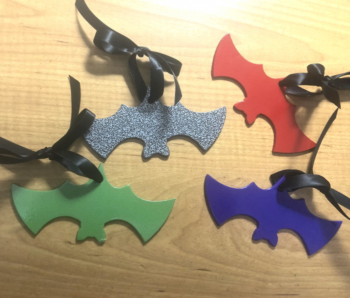 Hanging Bat Metal Ornament