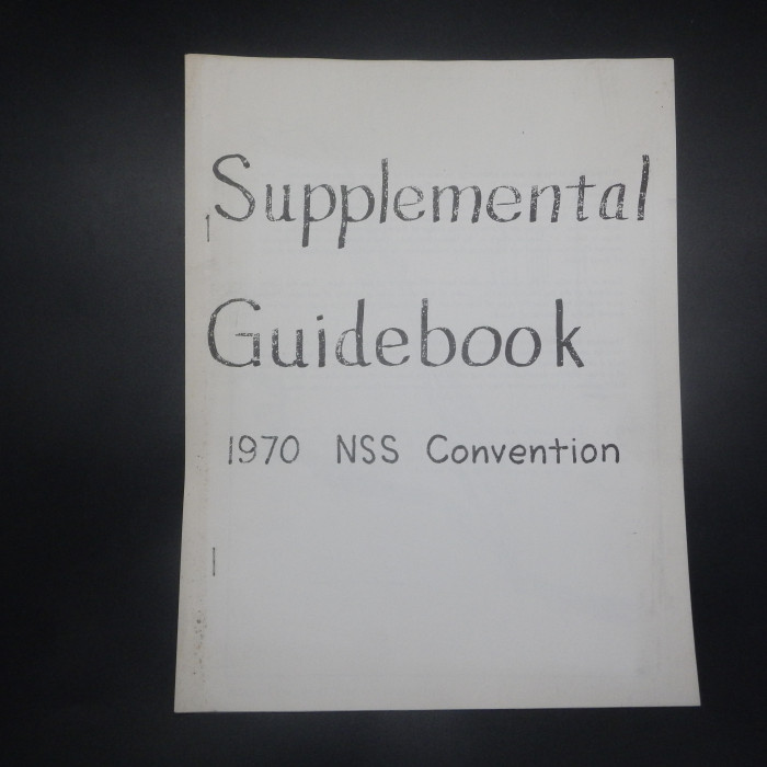 Supplemental Guidebook 1970 NSS Convention SOLD